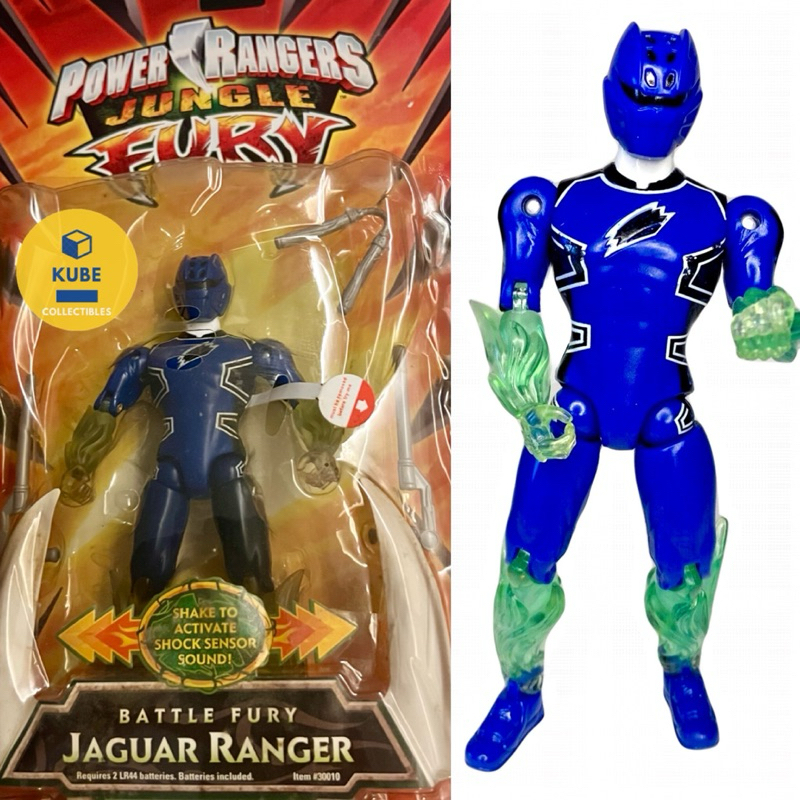 Bandai Power Rangers | Jungle Fury | Battle Fury Jaguar Blue Power ...