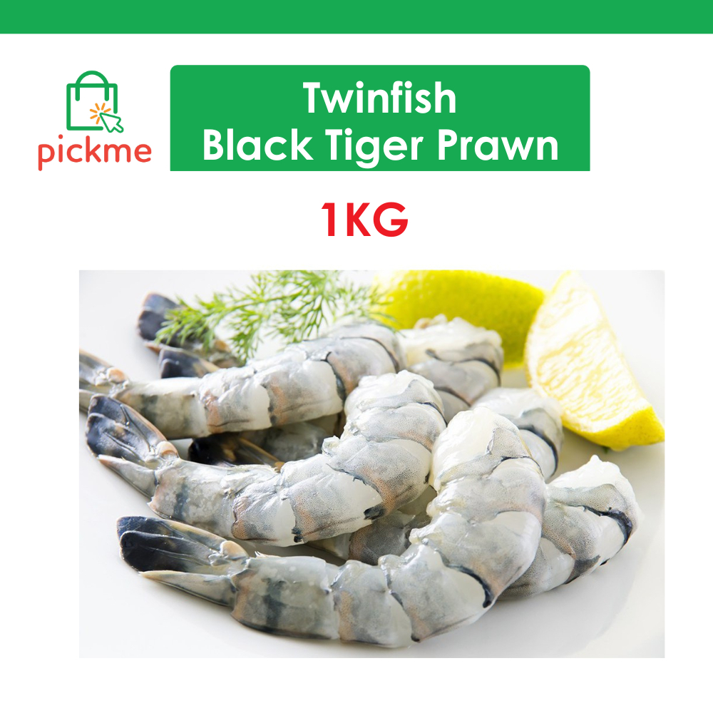 Twinfish Black Tiger Prawn Meat Peel Tail On [PTO] | Peel and Devein ...