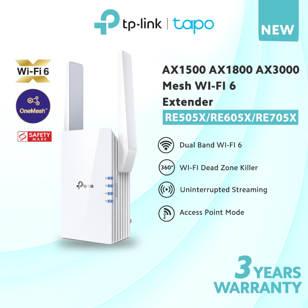 TP-Link Dual Band Gigabit Wireless Wi-Fi6 Extender/Booster with AP Mode ...
