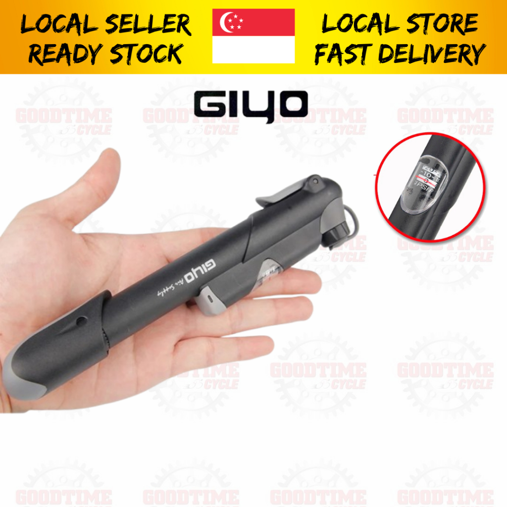 GIYO Mini Hand Pump GP-04S/41S Portable Air Pump Tire Inflator Schrader ...