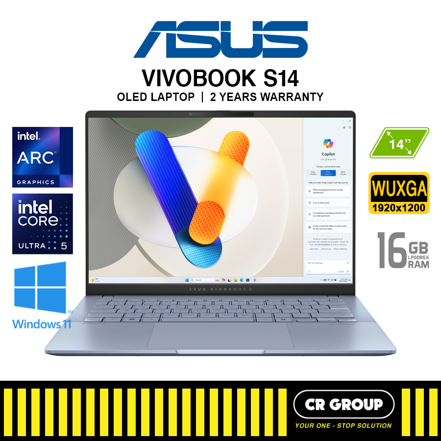 ASUS Vivobook S 14 Q423 OLED 14-inch - Intel Ultra 5-226V - Intel Arc ...