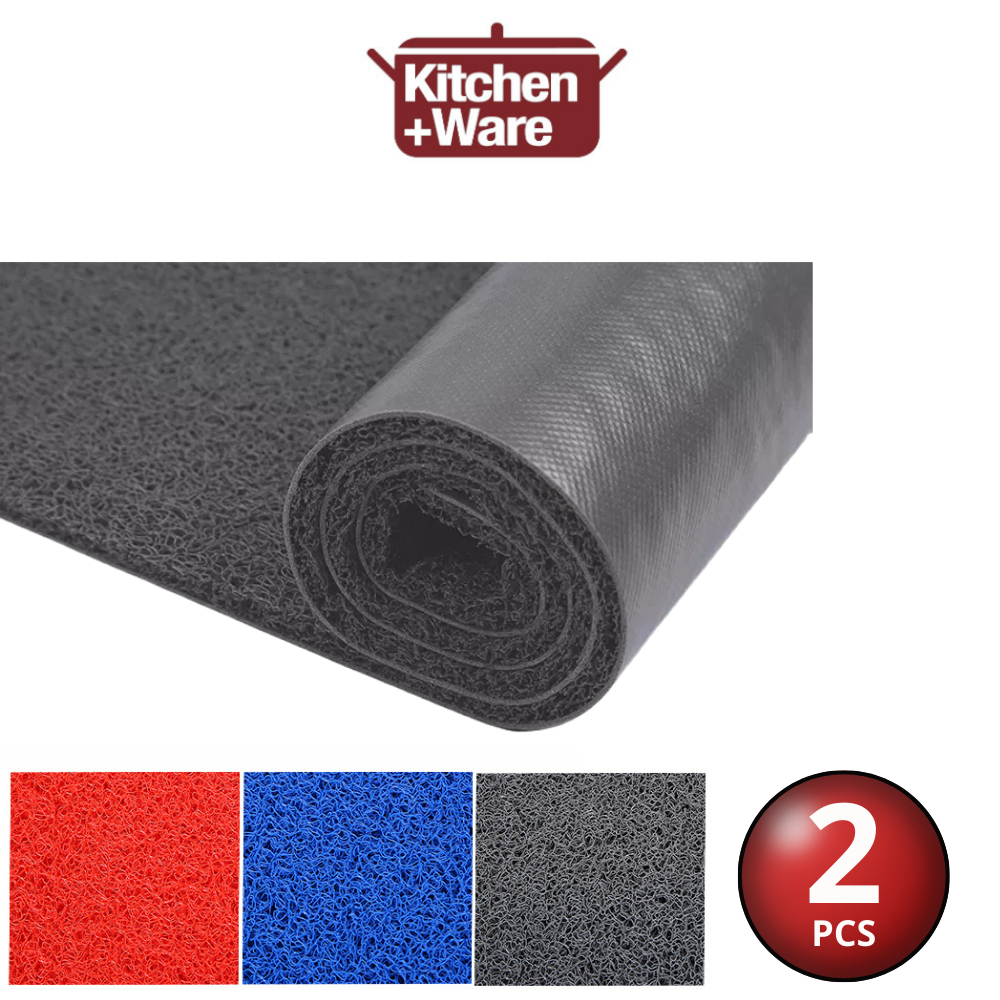 PVC Noodle Floor Mat 24 x 60 cm (Set of 2) | Anti-Slip Plastic Door Mat ...