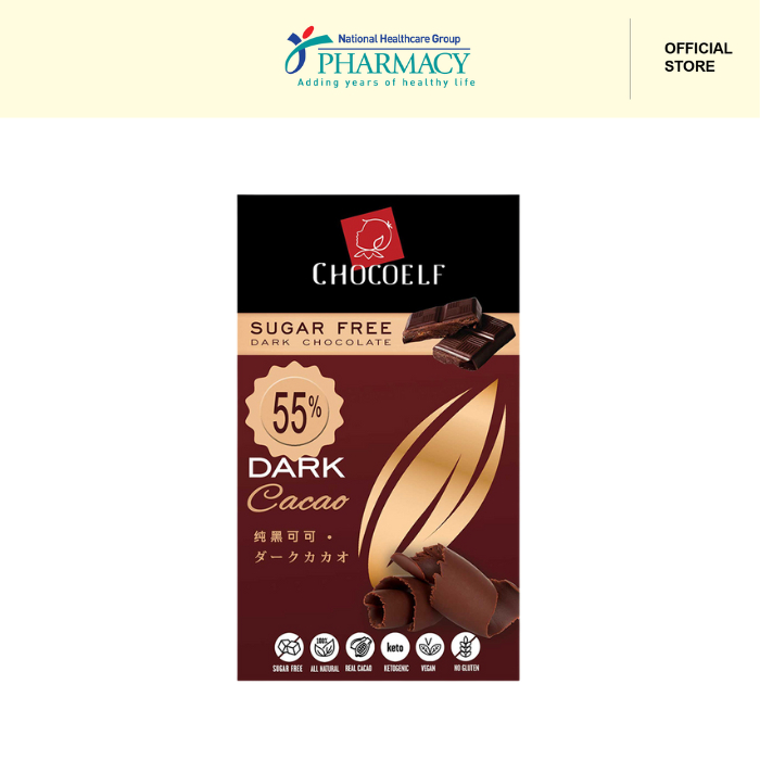 Chocoelf Sugar Free Almond Dark Chocolate 65g / Walnut Dark Chocolate ...