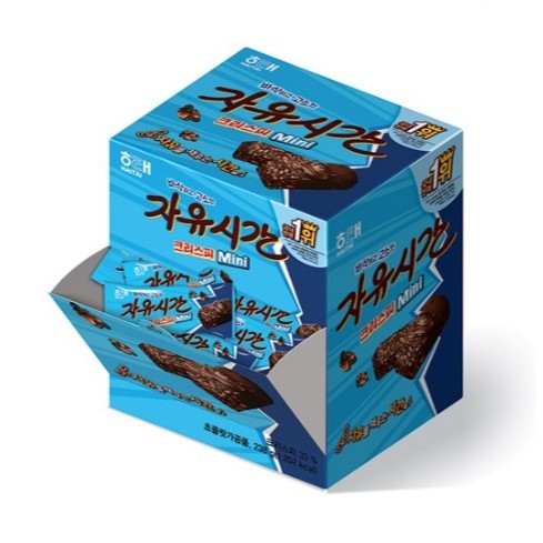 Haitai Confectionery Free Time Crispy Mini Chocolate Bar, 238g, 1ea ...