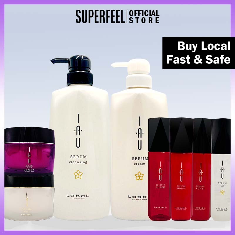 NEW! Lebel IAU Serum Cleansing Shampoo 600ml/1000ml Cream 600ml ...