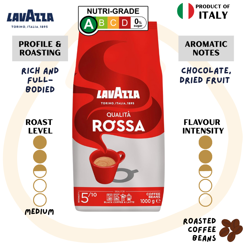 Lavazza Qualità Rossa Coffee Beans Medium Roast (1KG) | Shopee Singapore