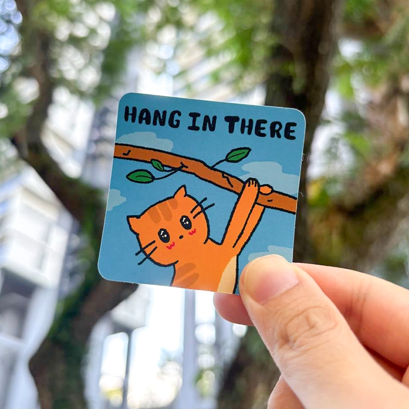 [ Hang In There ] Sticker & Decal | Designed in SG | Label Sticker ...