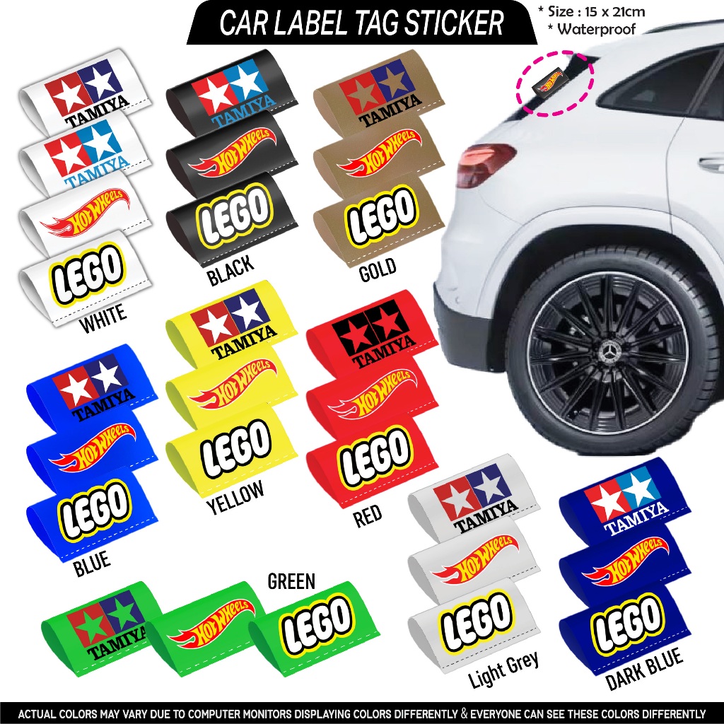 Car Exterior Decoration Label Tag Sticker Lego Hotwheels Tamiya ...