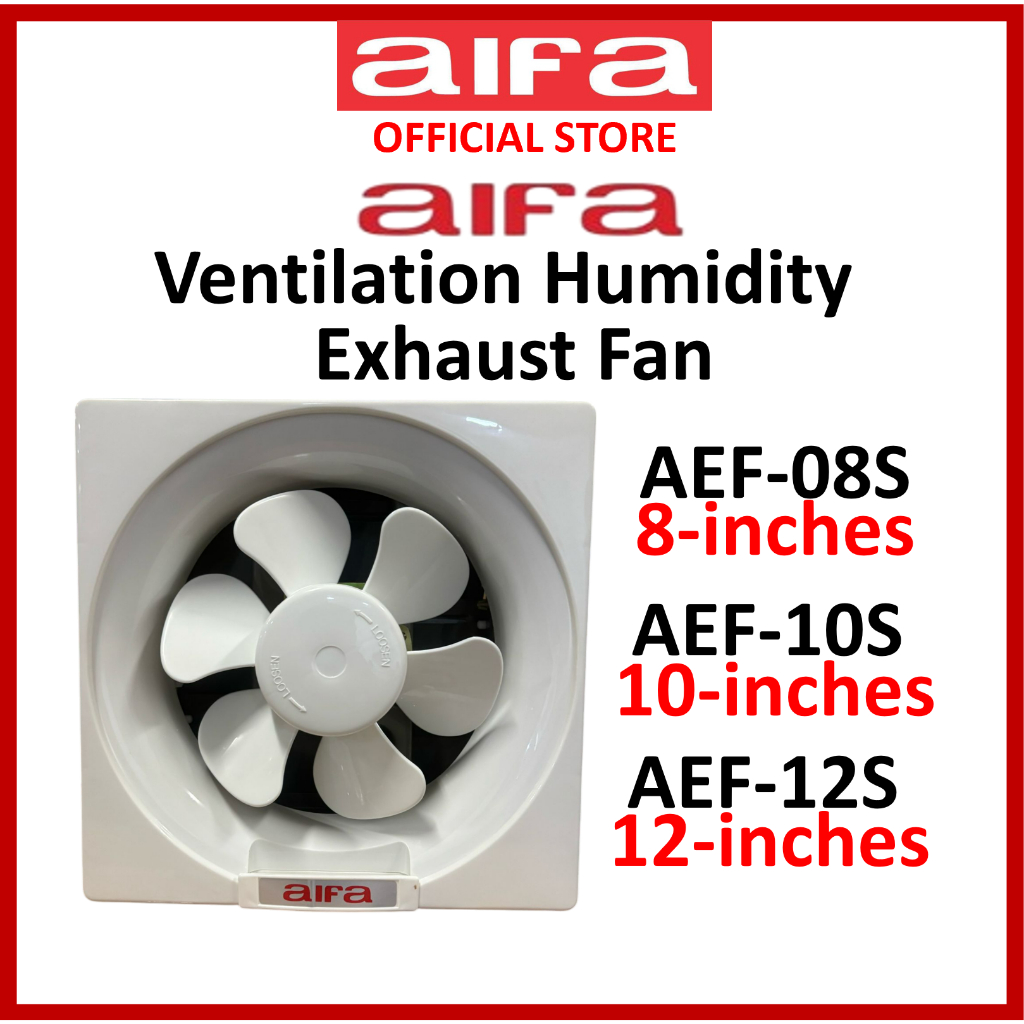 Aifa Ventilation Humidity Exhaust Fans 12",10",8" - AEF-12S/AEF-10S/AEF ...