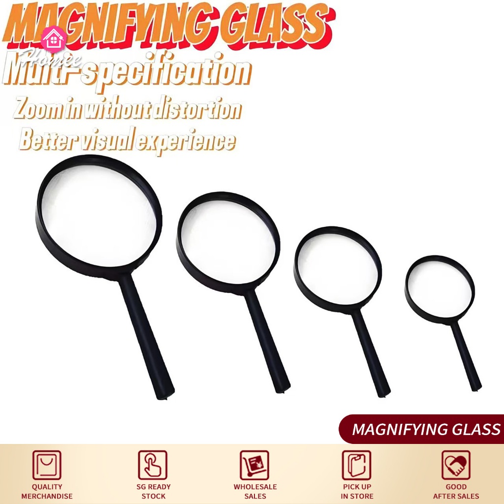 🚚SG SALES🚚40/50/75/100mm Optical Magnifying Glass Kids Seniors-Portable ...