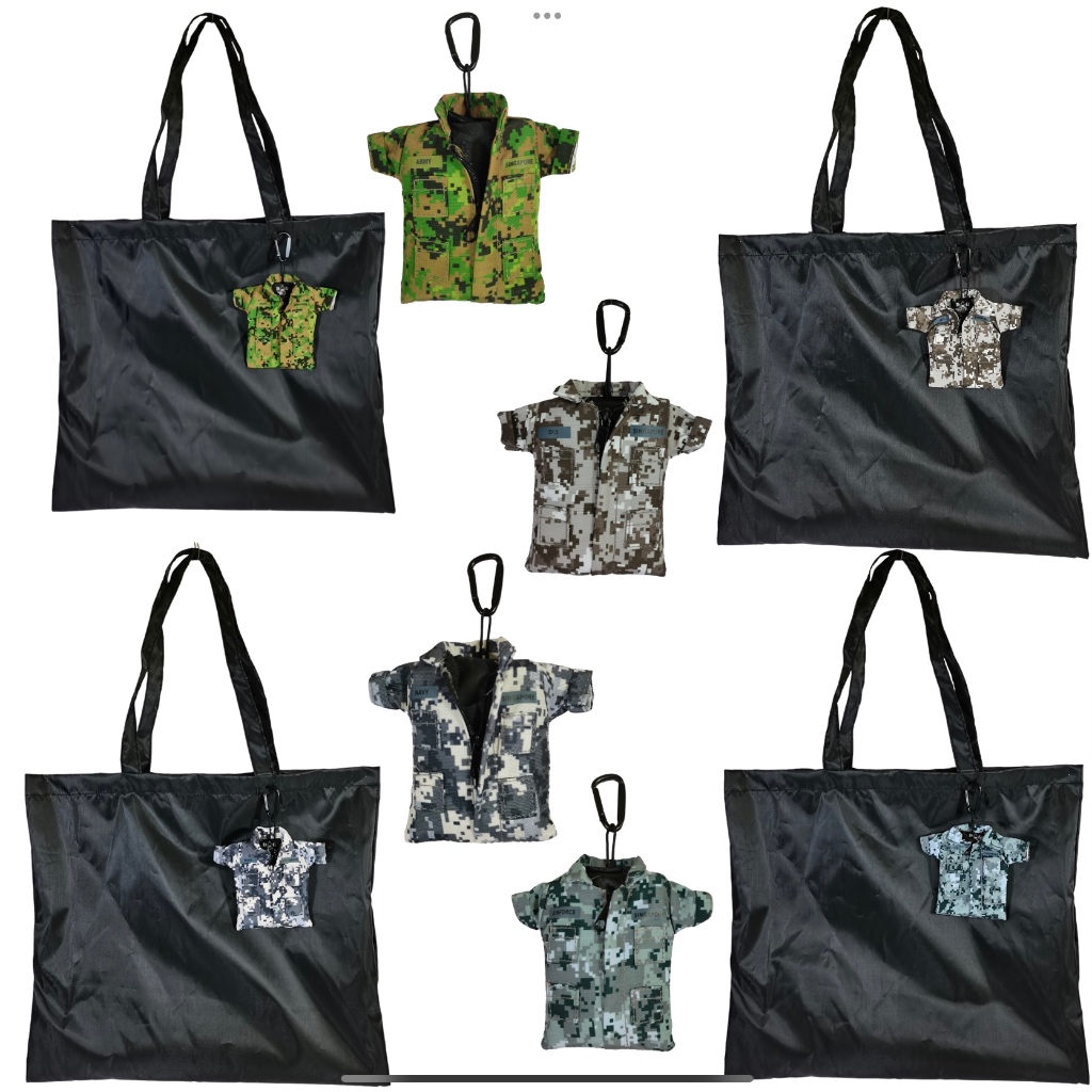 Foldable Reusable Recycle Tote Bag with Keychain Souvenir #3967 ...
