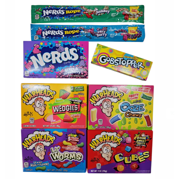 [US] Nerds/Warheads - Rope/Ooze/Lil'Worm/Cubes/Wedgie | Shopee Singapore
