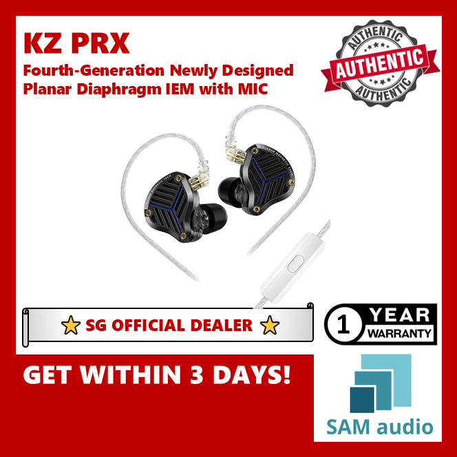 [🎶SG] KZ PRX Fourth-generation Newly Designed Planar Diaphragm IEM with MIC | Shopee Singapore