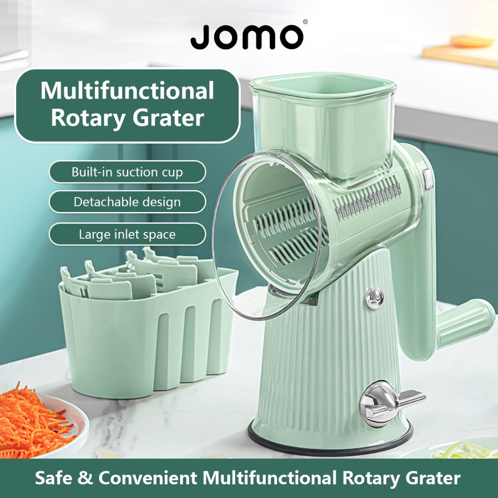 【SG Ready Stocks】JOMO Multifunctional Rotary Grater Vegetable Cutter ...