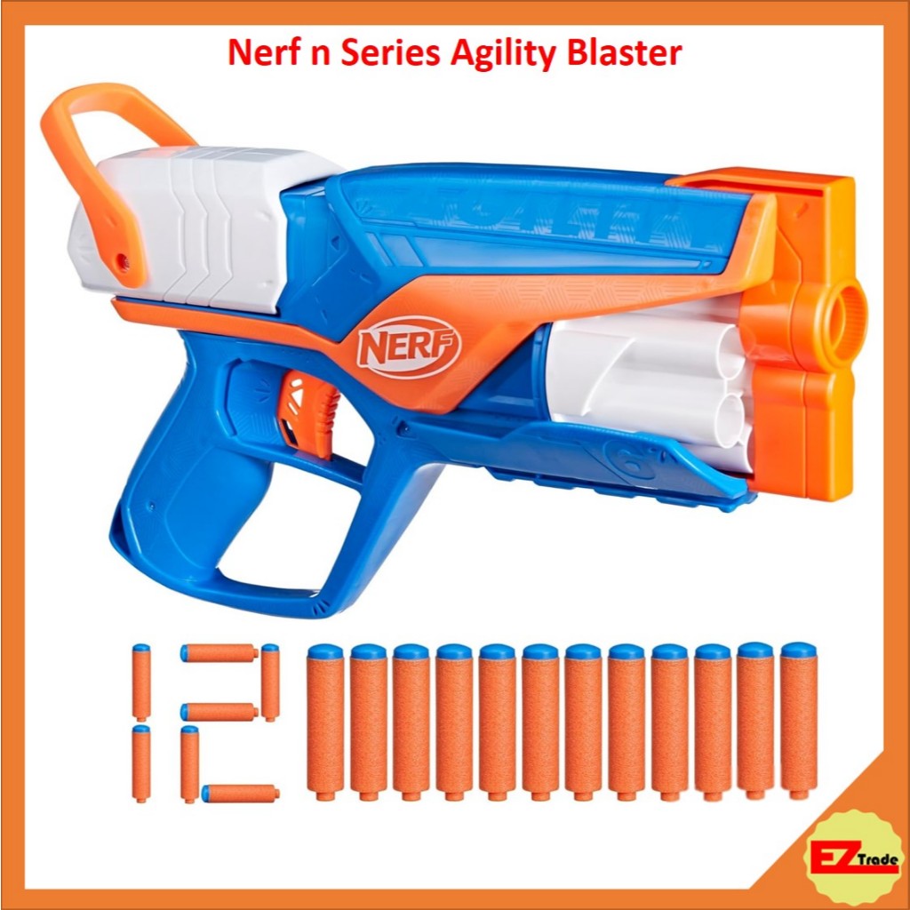 Hasbro Nerf N Series Agility Blaster, 12 Nerf N1 Darts Compatible Only ...