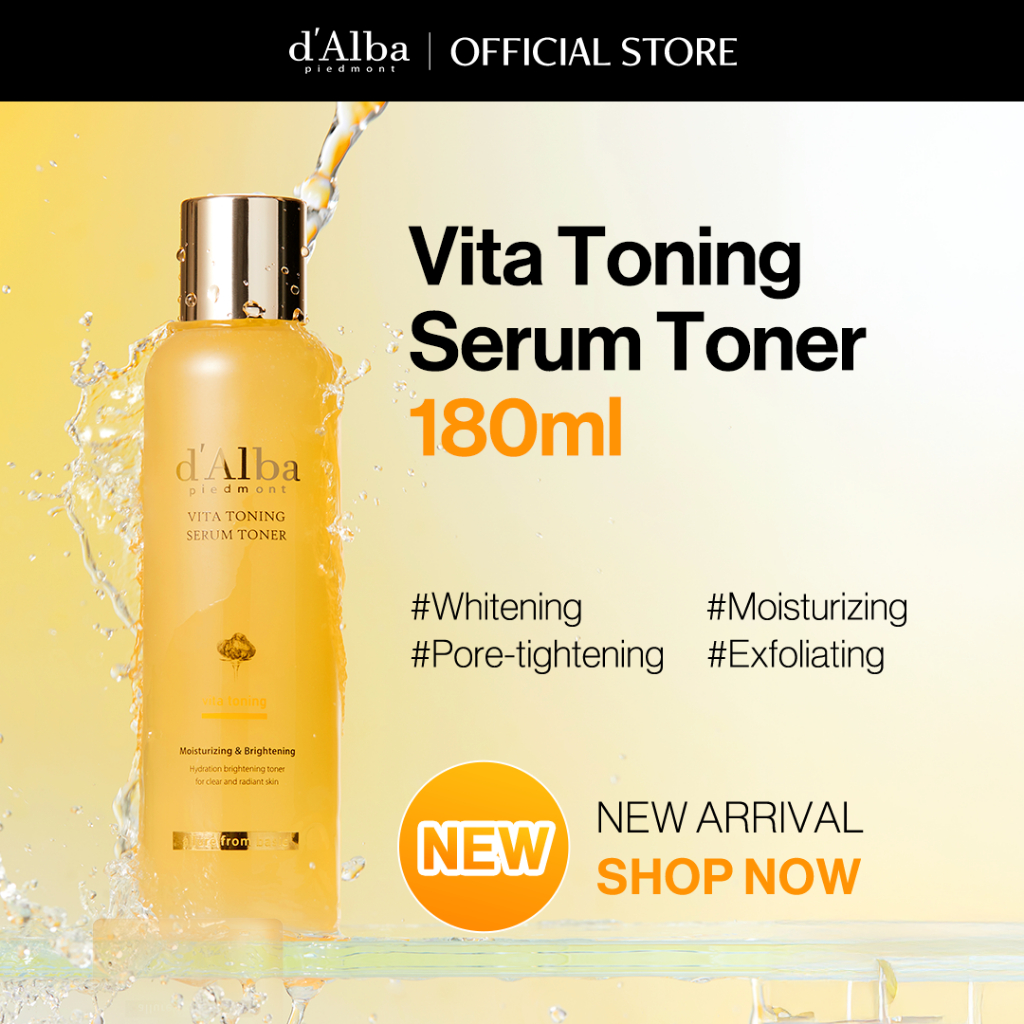 [d'Alba Official] Italian White Truffle Vita Toning Serum Toner 180ml | Shopee Singapore