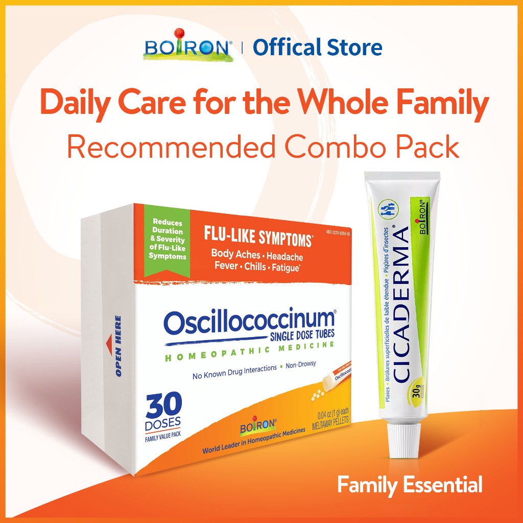 Boiron Cicaderma + Oscillococcinum Set Wound Healing Oitment,Relief ...