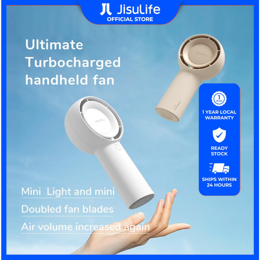 JISULIFE Mini Portable Fan Portable Rechargeable Bladeless Turbo Ultra ...