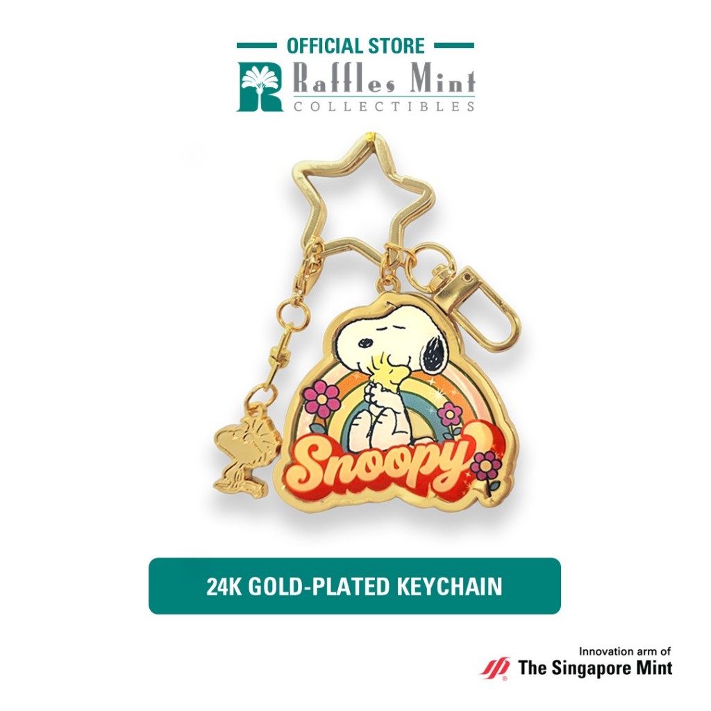 Peanuts Groovy Vibes 24K Gold-Plated Keychain [The Singapore Mint ...