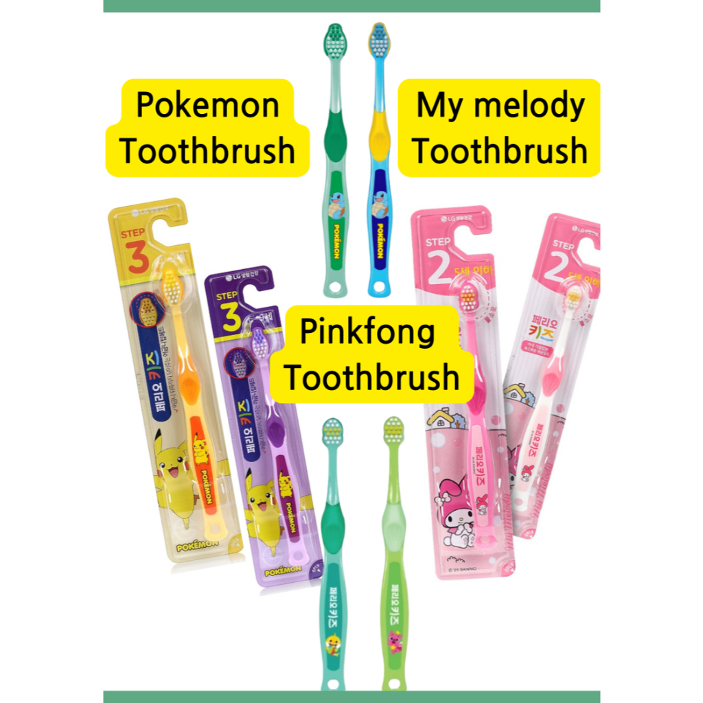 Kids Toothbrush (Pokemon/Pikachu/Pinkfong Toothpaste) | Shopee Singapore