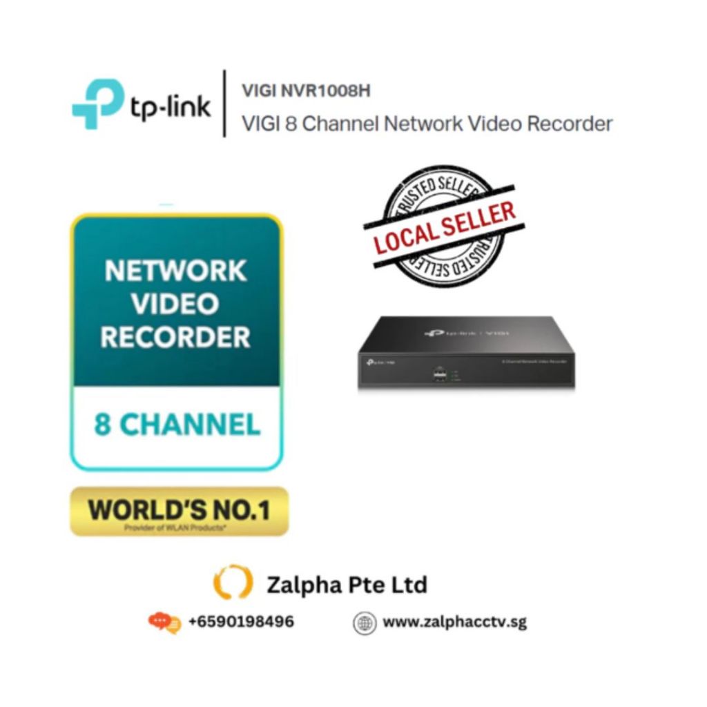 TP-Link Vigi NVR1008H CCTV 8 Channel NVR ( 8CH IP Network CCTV Video ...