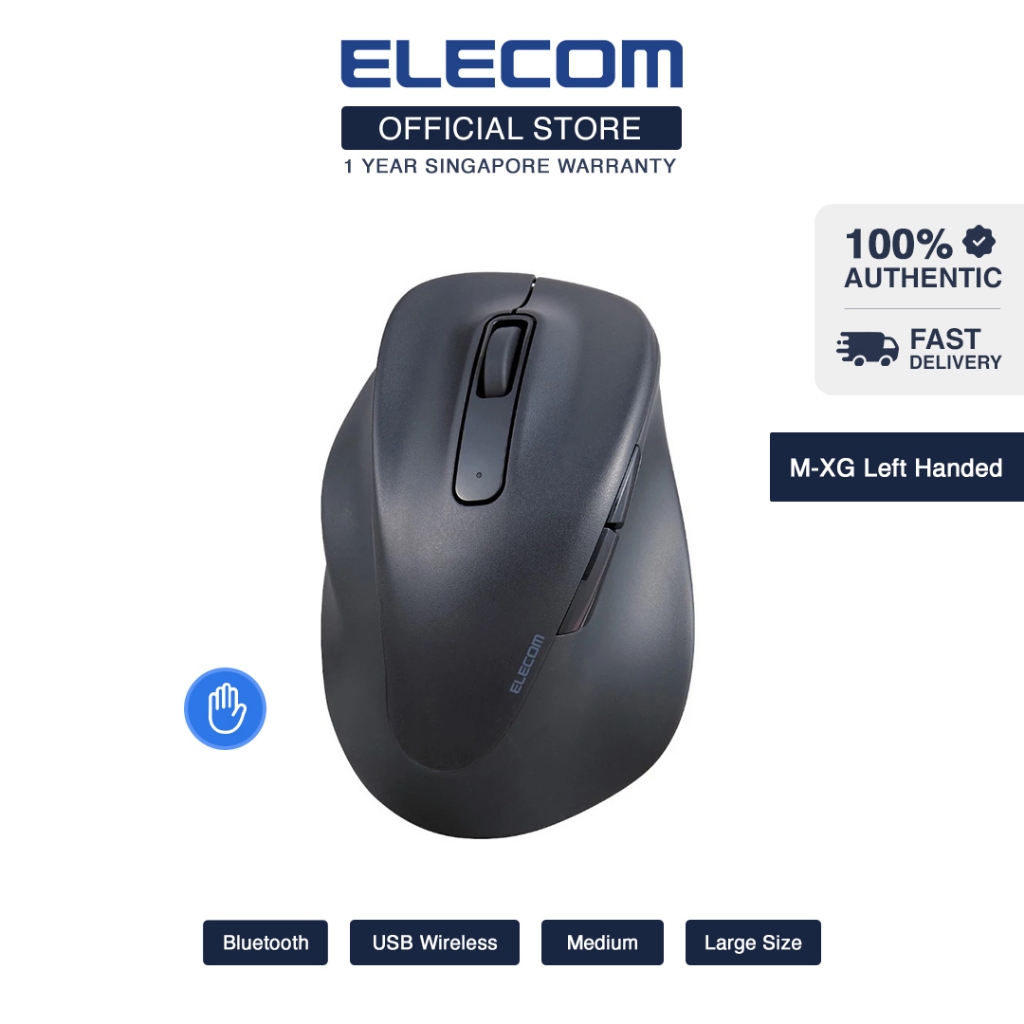 ELECOM Silent Mouse For Left-handed/'M-XG Series'/USB Wireless Connection/Bluetooth Connection ...