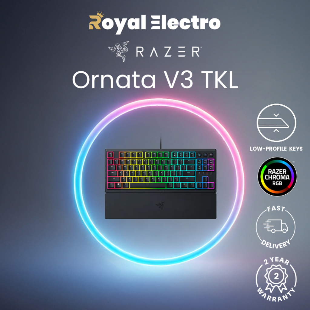 Razer Ornata V3 Tenkeyless - Low-profile RGB Tenkeyless Mecha-membrane ...