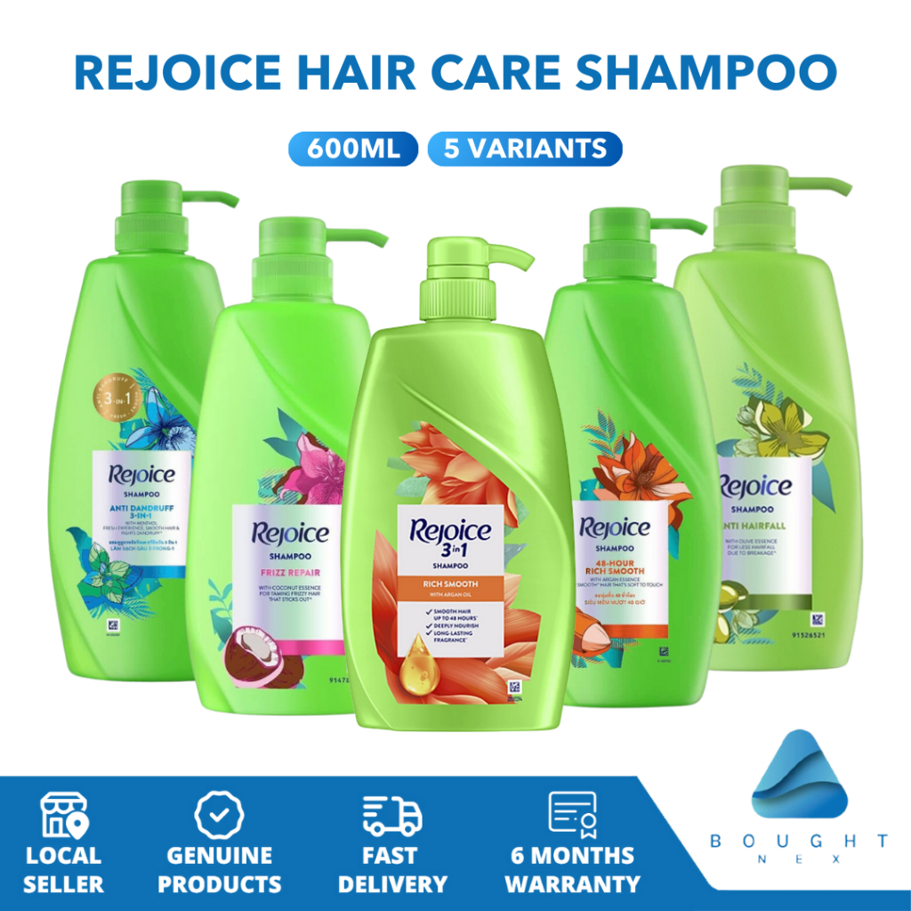 Rejoice Hair Care Shampoo 600ml - Prevent Dandruff Repair Frizz Nourish & Reduce Hair Fall | All ...