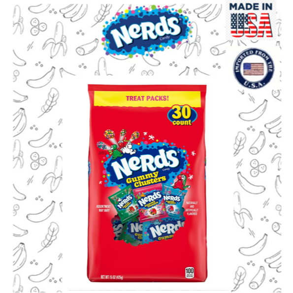 🎄🌈Nerds Gummy Clusters Holiday Assorted Treat Pack, 15 oz(425g), 30 ...
