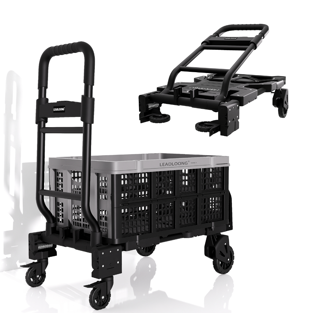 LEADLOONG 2 in 1 Multifunction Folding Trolley Portable Hand Truck Two ...