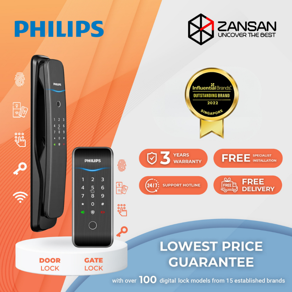 [FREE Installation] Philips 702E Digital Door Lock [Optional: 5100K ...