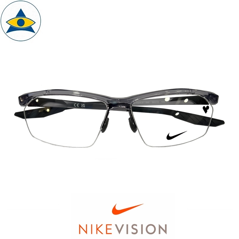 Nike Eyewear 7404LB Smoke 030 Vision Optical Half Rim Sports Frame ...