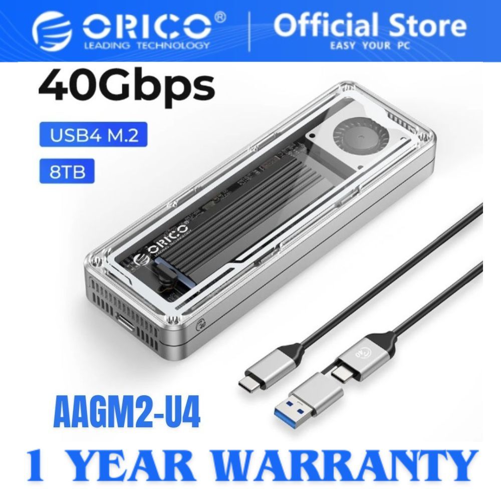 ORICO USB 4, Thunderbolt 4, 40Gpbs M.2 NVMe SSD Enclosure, with Mini ...