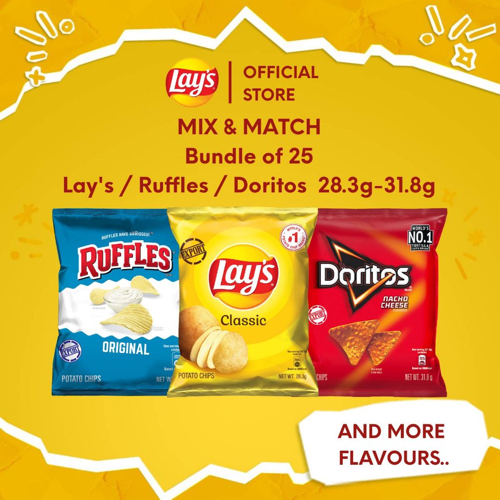 [Bundle of 5] Lay's / Ruffles / Doritos Chips 28.3g-31.8g | Shopee ...