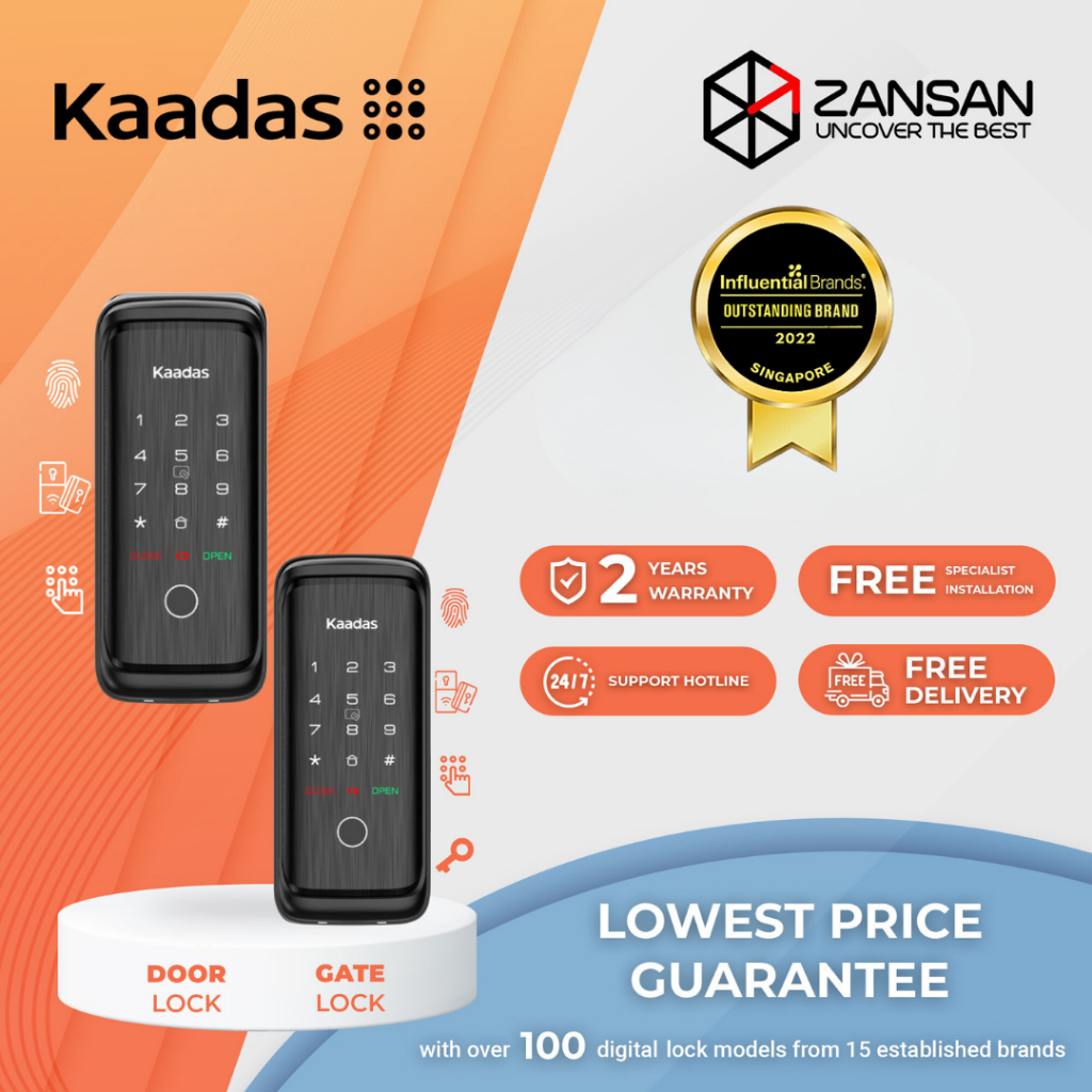 Kaadas R8 Digital Door Lock [Optional: R8GD Gate Lock] [4 Ways to ...