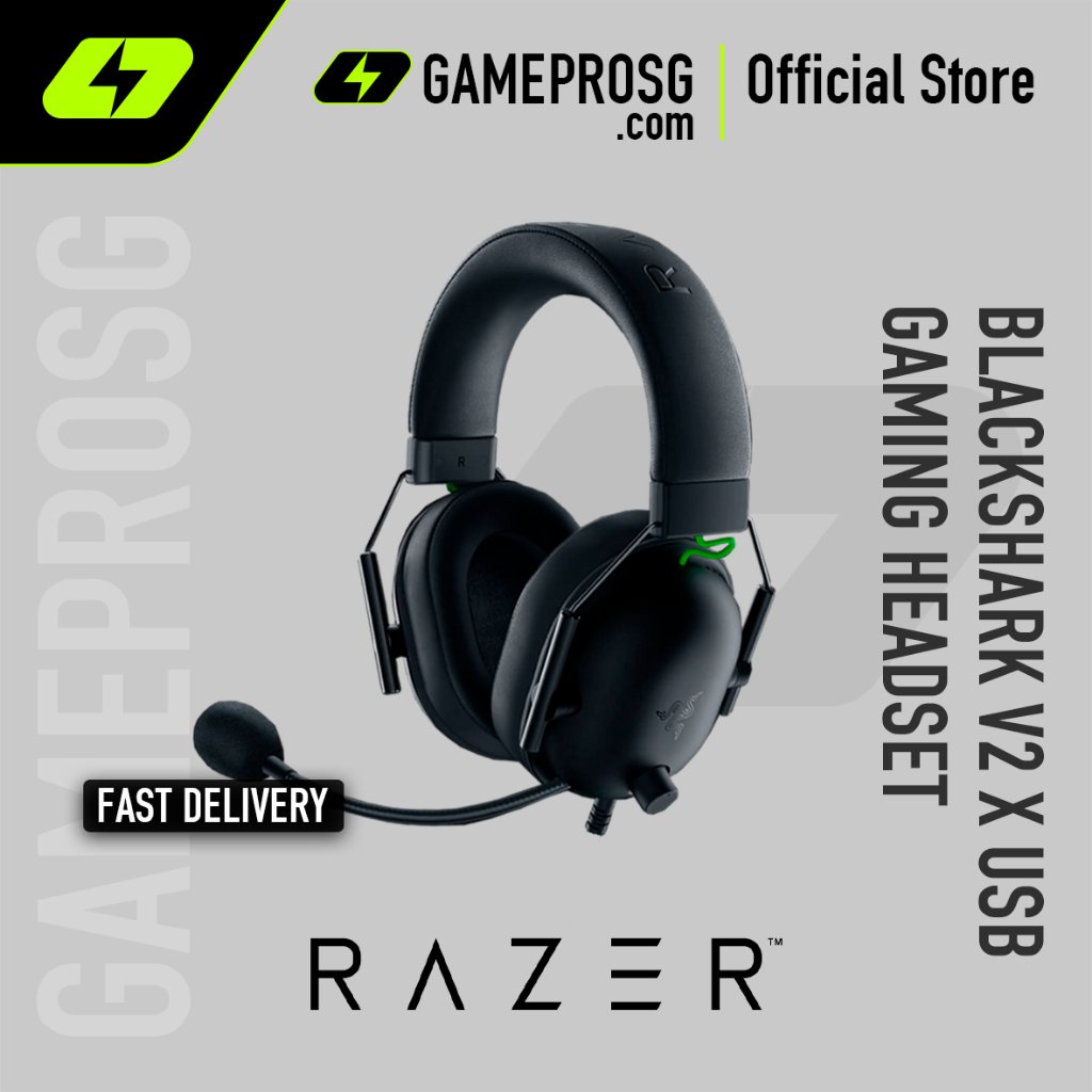 Razer BlackShark V2 X USB Wired Gaming Headset with Noise-Cancelling ...