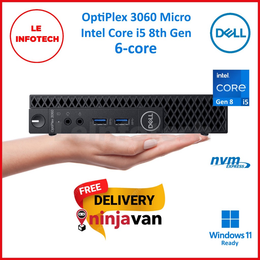 FREE Delivery! DELL Optiplex 3060 Micro Desktop 6-Cores Intel i5/i7 Gen ...