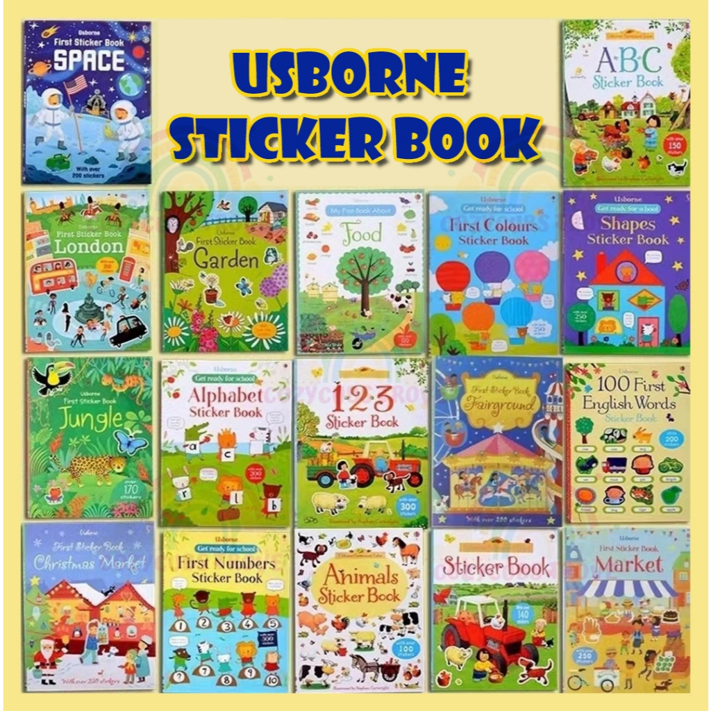 【SG STOCK】USBORNE First Sticker Book Educational Activity Books Kids ...