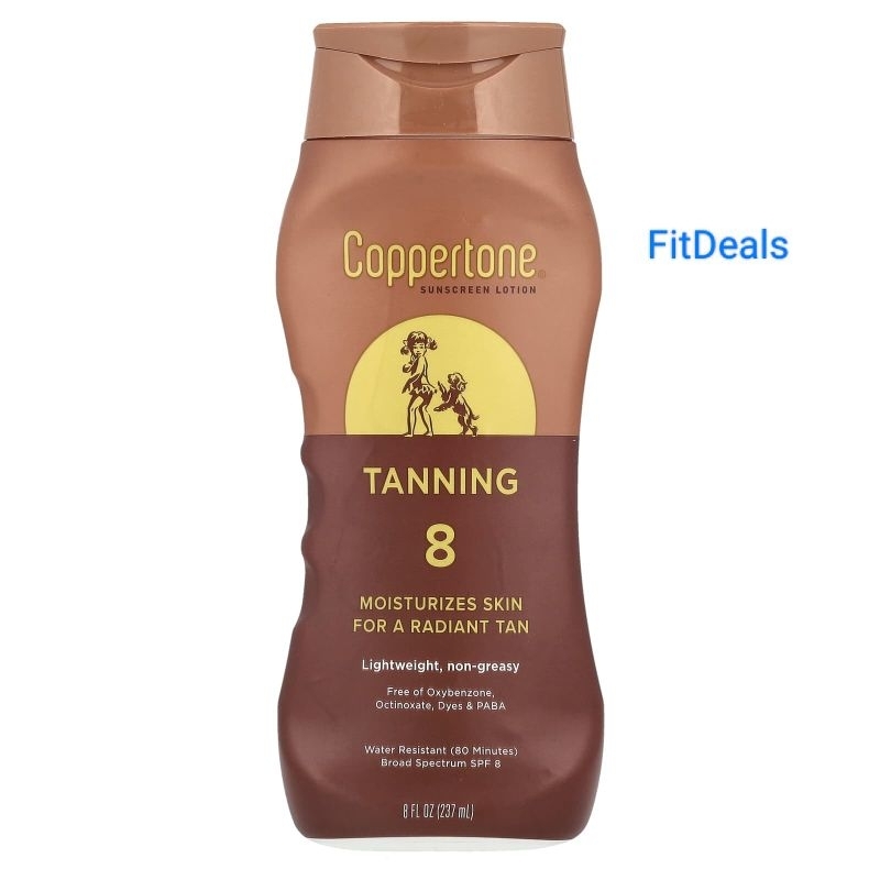 Coppertone Tanning Lotion Spf 8 (237ML) | Shopee Singapore