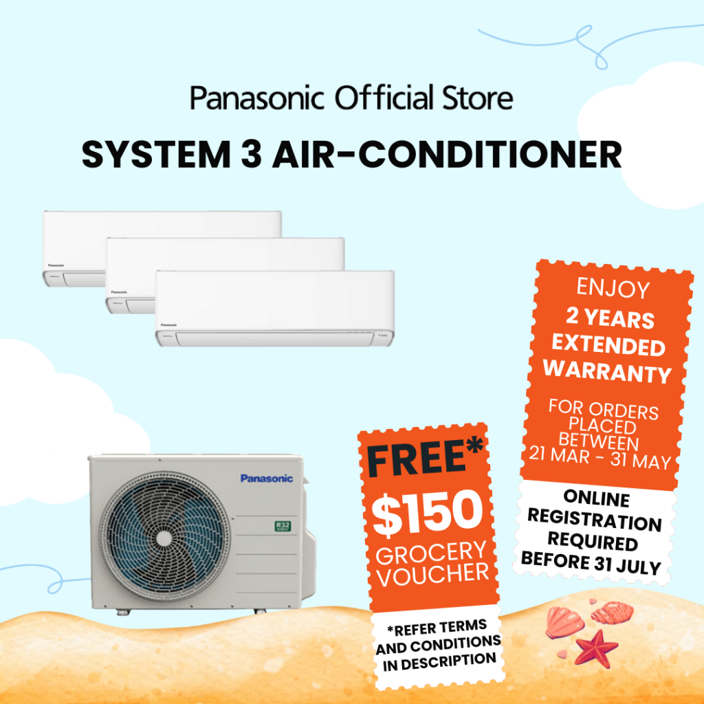 Panasonic X-Premium R32 System 3 Aircon with nanoe™X (5 Ticks) | Shopee Singapore