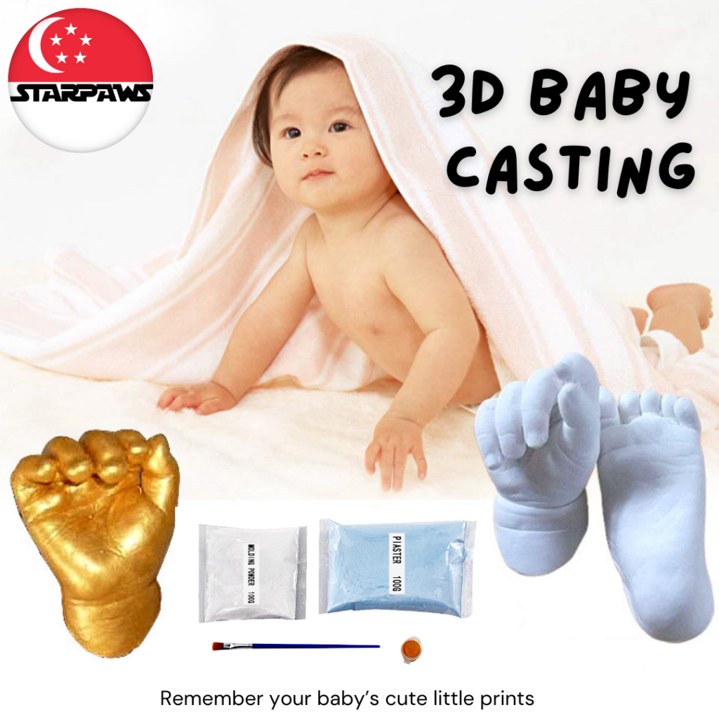 3D Baby Hand Feet Casting DIY Kit || Handprint Footprint || Newborn 100days Shower Memory ...