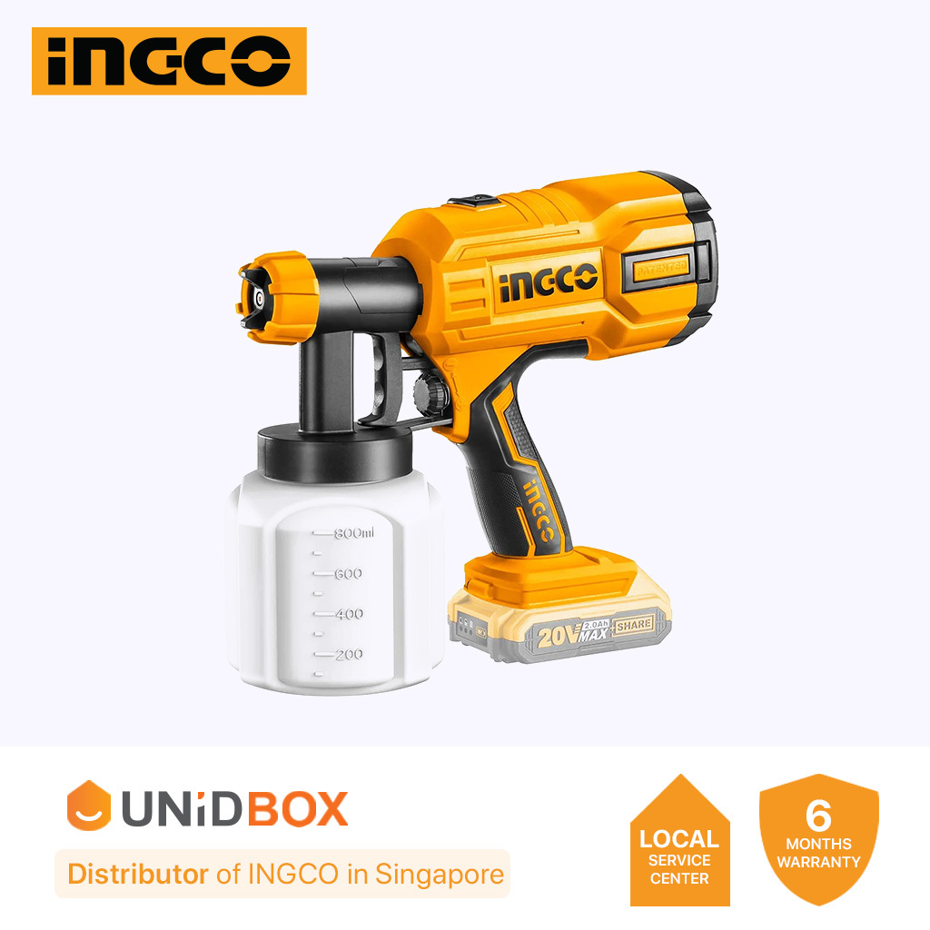 INGCO CSGLI2001 20V Li-Ion Cordless Spray Gun [Bare Unit] | Shopee ...