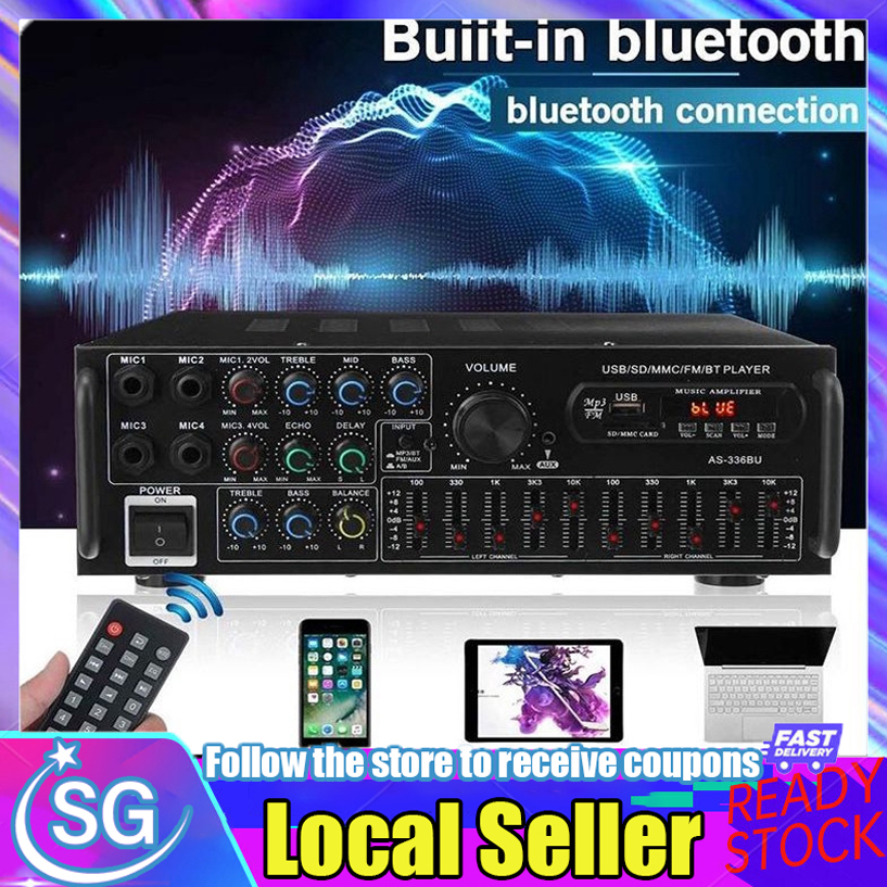 【Ready stock】3000W High Power Bluetooth Audio 2 Channel Amplifier 12V ...