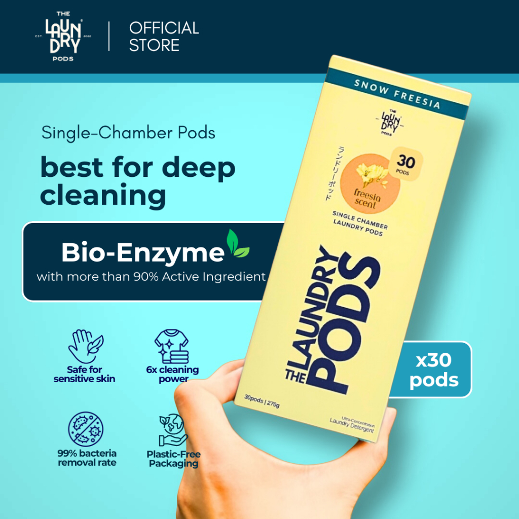 THE LAUNDRY PODS Single-Chamber Laundry Capsules With Bio-Enzymes ...