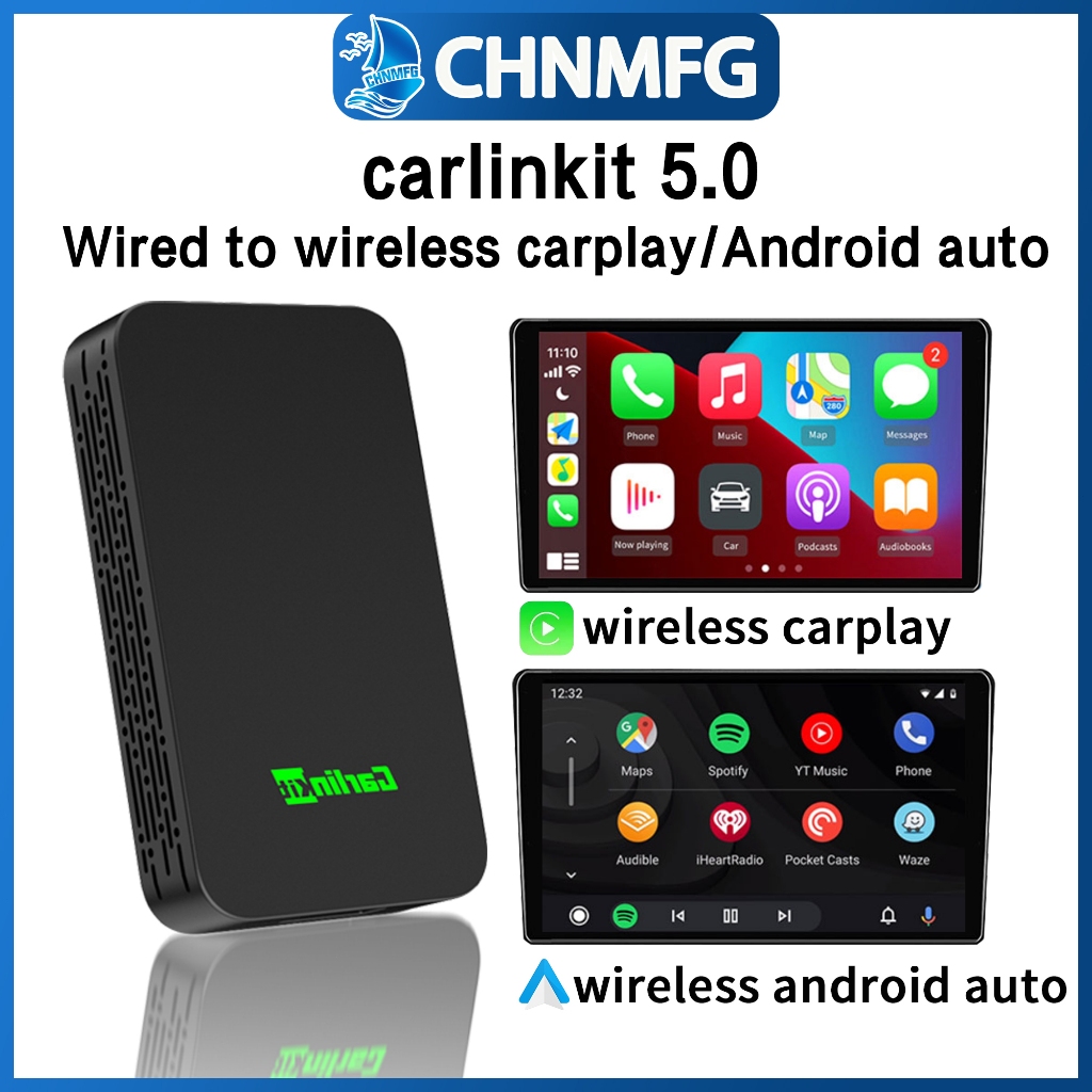 CarlinKit 5.0 2air CarPlay Android Auto Wireless Adapter Portable 2 in ...