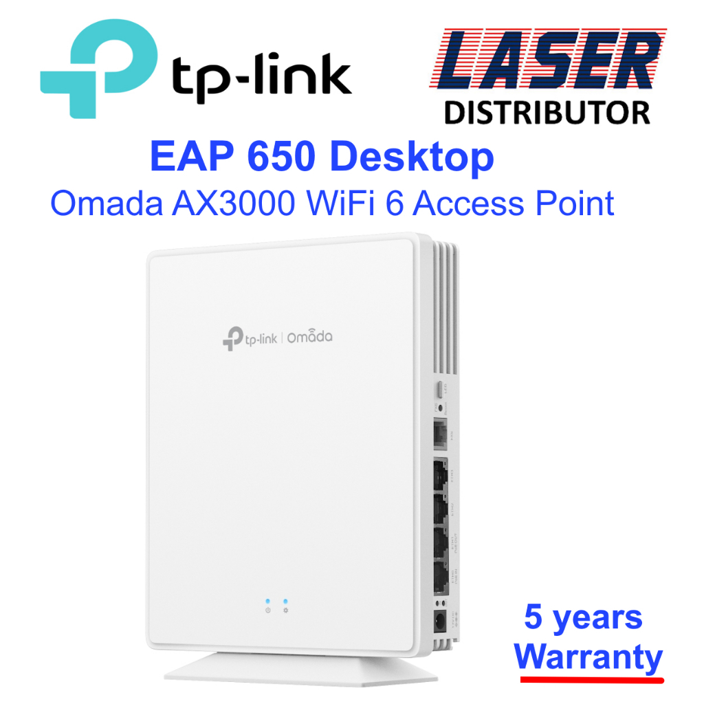 TP-Link EAP650-Desktop Omada AX3000 Desktop Wi-Fi 6 Access Point (5 yrs ...