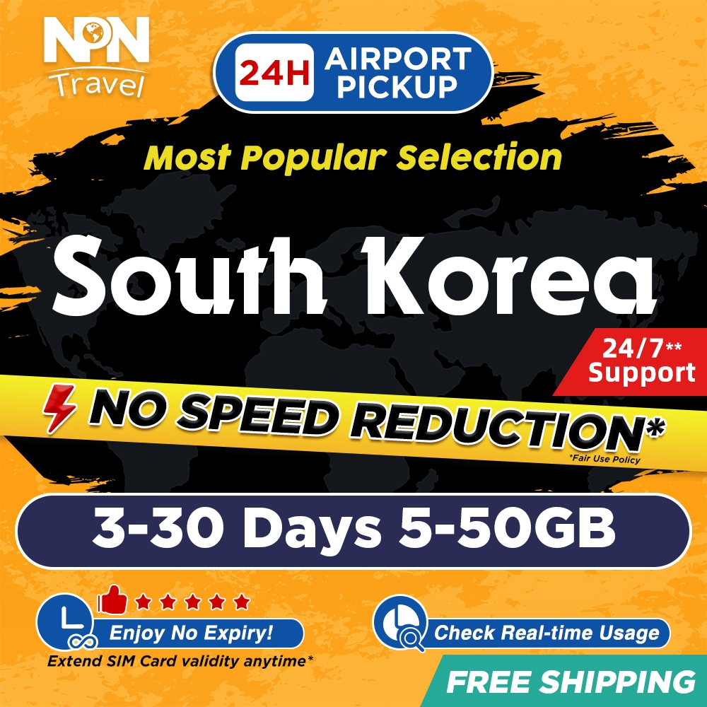 South Korea SIM Card Ultra 3-30 Days 5-20GB 4G Data | Instant 24h ...