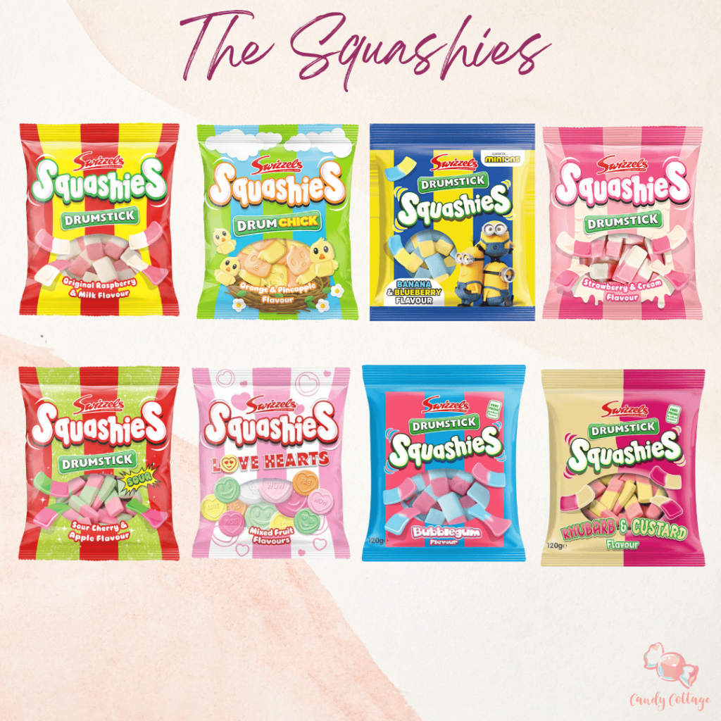 Candy Cottage x Swizzles Squashies, Raspberry Squashies, Cherry and ...
