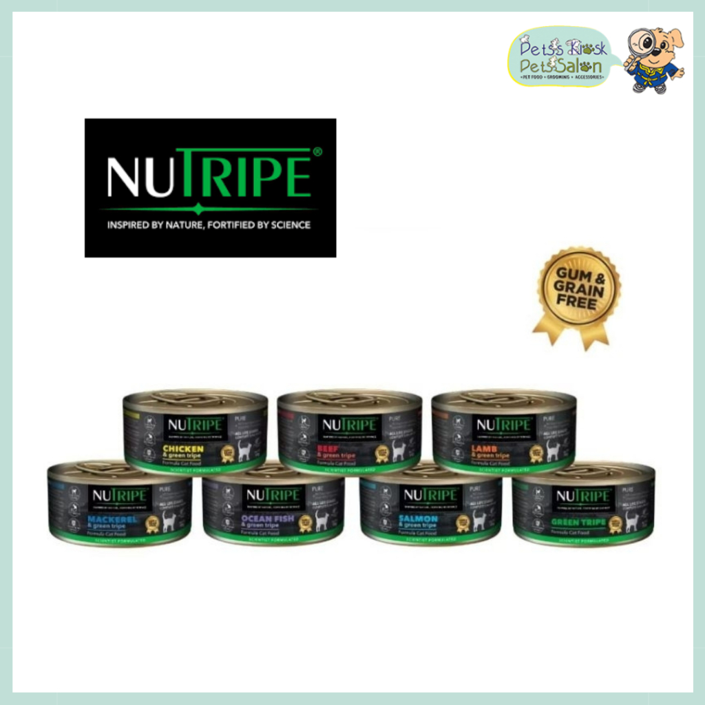 (72Mixable)] Nutripe Pure Green Tripe (Gum-Free) Cat Wet Food 95g [ 7 ...