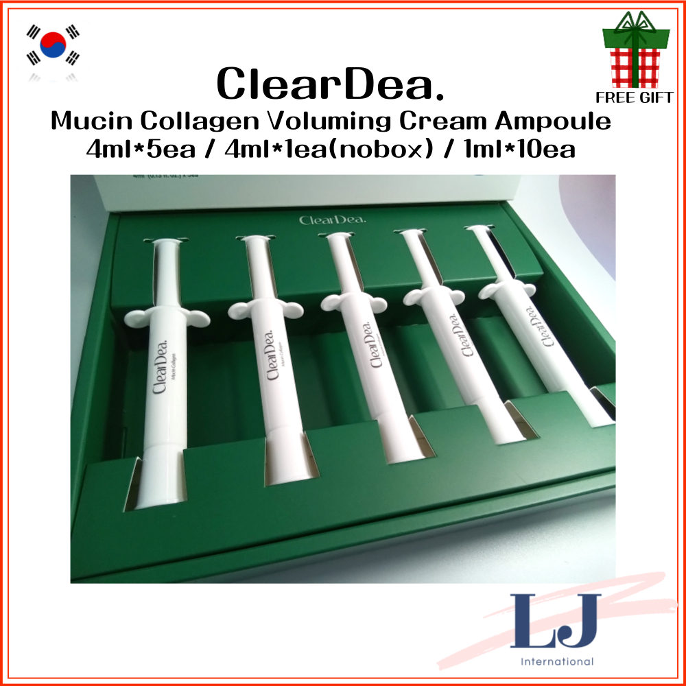 ClearDea Mucin Collagen Voluming Cream Ampoule 4ml x 5 | Shopee Singapore